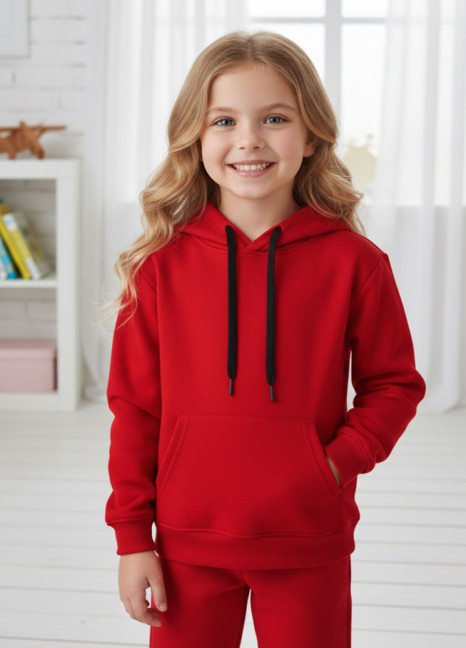 Wildhood Girls Red Hoodie with Pockets | Mightycart.pk